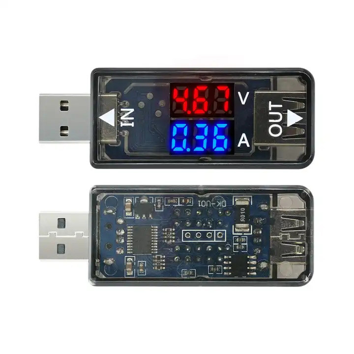 Quality Charging Test Detector Digital Ammeter Voltmeter Dual USB Port for sale
