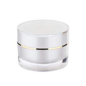 Quality White Transparent Empty Cream Jars 50g Acrylic Cream Jar Strong Sealing for sale