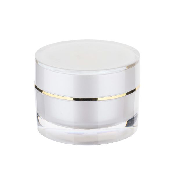 Quality 50g empty cosmetic cream jar Customizable White Plastic Transparent Acrylic cream Jar for sale