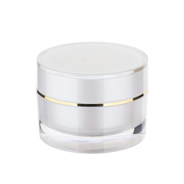Quality White Transparent Empty Cream Jars 50g Acrylic Cream Jar Strong Sealing for sale