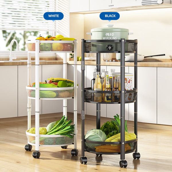 Quality Anti Tipping Lock Rotating Storage Rack Multi Functional Carbon Steel Folding Storage Rack for sale