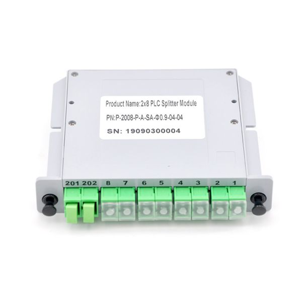 Quality ABS 2x8 Multimode Fiber Optic Splitter Plc LGX Box Cassette Card Inserting for sale