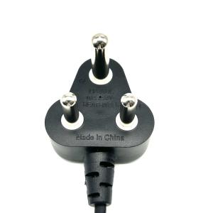 Quality SABS 3 Pin Plug to IEC 320 C13 Power Cord Set PVC 10A/16A 250V AC South Africa for sale