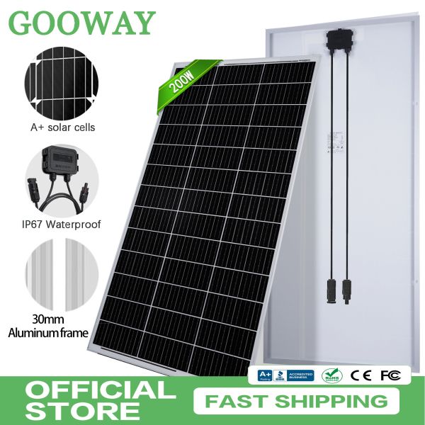 Quality 12v Solar Panel 200w Mono Off Grid Power For Rv Campervan Boat Caravan Motorhome for sale