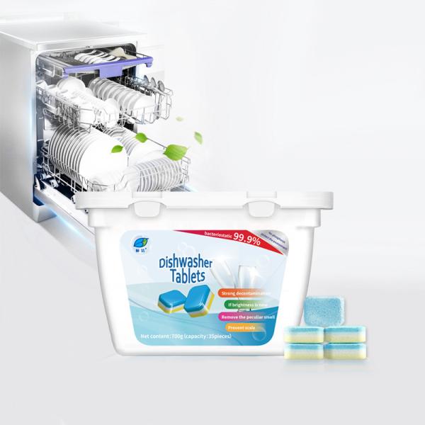 Quality Dishwasher Tablets 2 Layers Solid Household Power cleaning block for Effective for sale