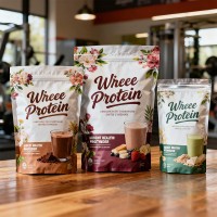 Quality Logo Accepted Logo Foodgrade Composite Film Whey Protein Powder Bags Safecontact for sale