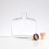 Quality Custom Size Accepted Liquor Square Cube Glass Bottle 200ml 300ml 500ml 750ml for sale