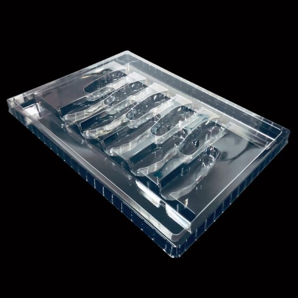 Quality Transparent PET Plastic Packaging Tailored Disposable Blister Tray for Folding for sale