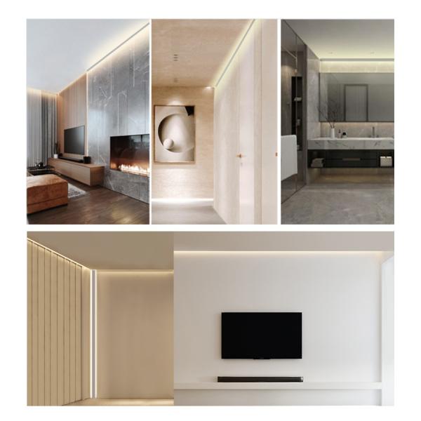 Quality T3 - T8 Corner LED Strip Profile Corner Profile Aluminium With PC PMMA Diffuser for sale