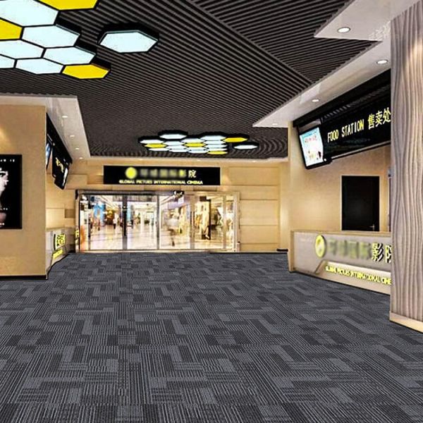 Quality 100% Solution Dyed Integrated Pattern Loop Pile Polypropylene Carpets Square for sale