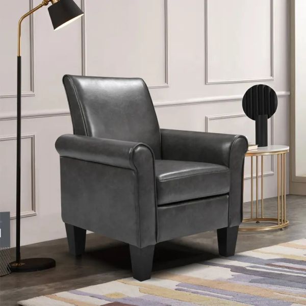 Quality Multiscene Antiwear Leather Cuddle Chair , Practical Distressed Leather Armchair for sale