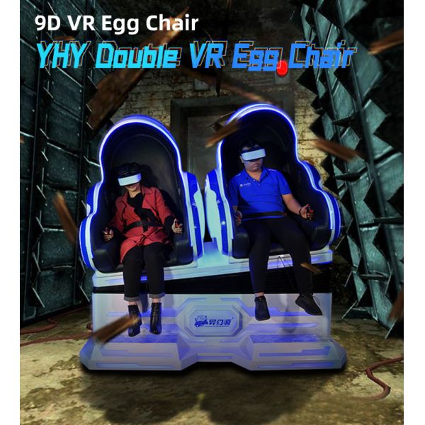 Quality 9D Kids Game VR Simulator Double Seats Virtual Reality Egg Chair For Amusement for sale