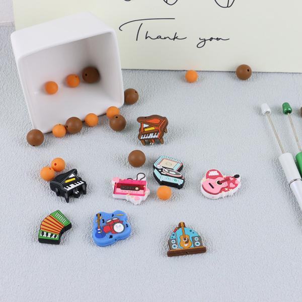 Quality Eco Friendly Silicone Personalised Teething Beads For Keychains Bracelet for sale