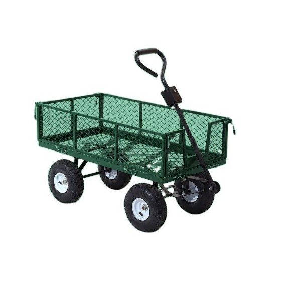 Quality 17KGS Capacity Heavy Duty Cart Wagon With 4 Wheels And Mesh Structure for sale