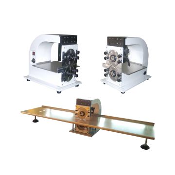 Quality Pizza Wheel Motorized V-Cut LED PCB Depanel Machine With Two Round Blades for sale