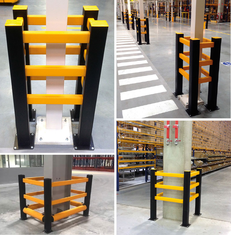 Building Post Safety Barrier Polygon Anti-Collision Guardrails Warehouse Safety Barrier