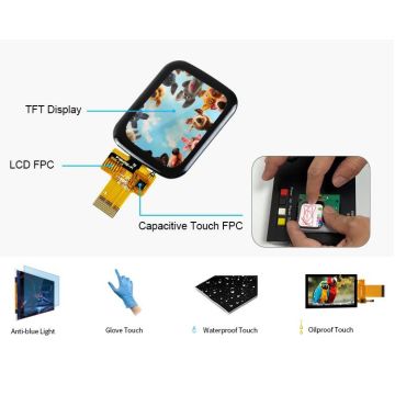 Quality Polcd 1.69 Inch 240x240 Ips Lcd ST7789V Small Lcd Touch Screen 4 Line SPI for sale