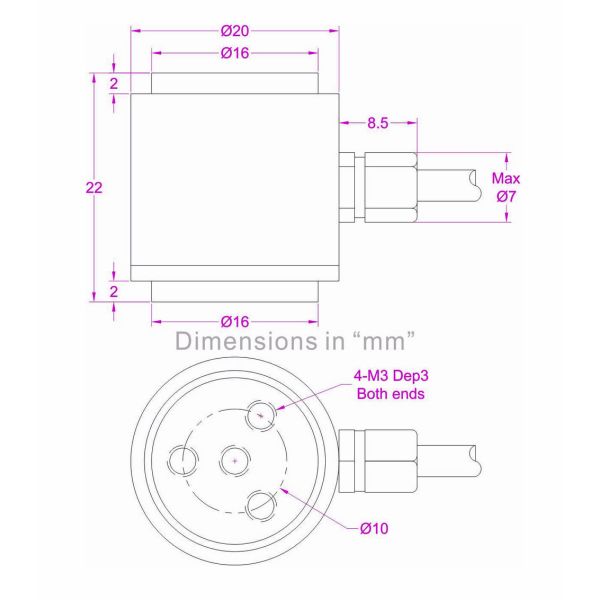 Quality Flanged Load Cell 5lb 10lb 20lb 50lb 100lb 200lb Flange Mounted Force Transducer for sale