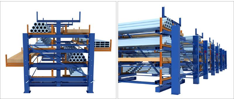 Manual Telescopic Cantilever Rack