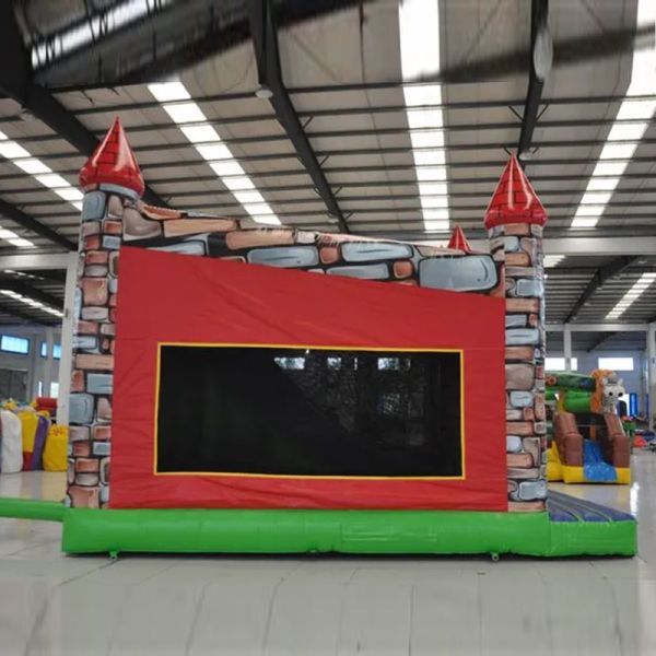 Quality Blower Commercial PVC Cartoon Animation Inflatable Bouncer House with Slide Pool for sale