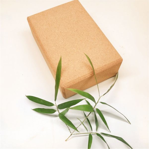 Quality Sustainable Yoga Brick Cork Blocks Portable Rectangular Rounded Edge for sale