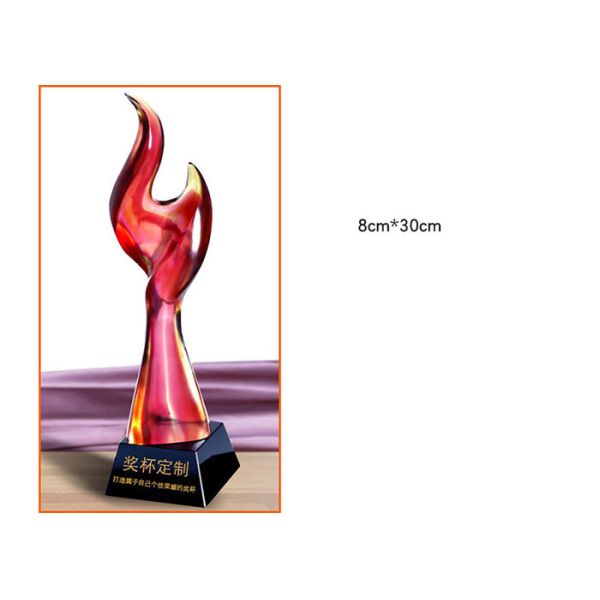 Quality 35cm Height Colored Glaze Award Cups Trophies Custom Logo Service Accepted for sale