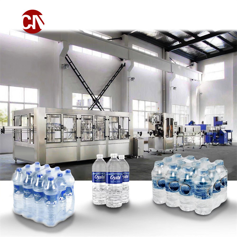 Full Set Complete Automatic Pet Plastic Small Bottle Drinking Mineral Water Production Line / Bottle Water Filling Machine