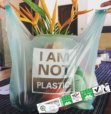Quality Durable Biodegradable Shopping Bags Lightweight 5LB capacity for sale