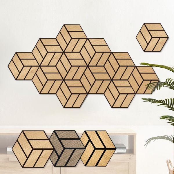 Quality Hexagon Polyester Fiber Acoustic Panel Wall Panels Interior Home Decoration for sale