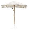 china Outdoor Patio Macrame Parasols 2023 Beach Wood Umbrella 2.5mm Wooden Pole for
