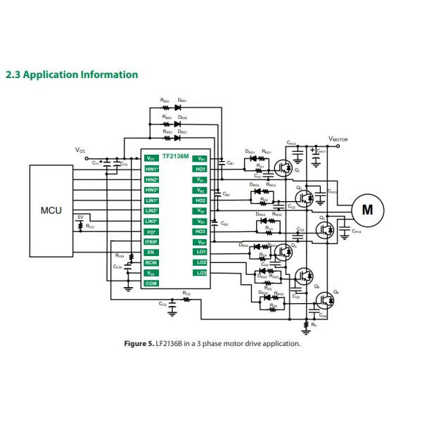 Quality LF2136B 3 Phase Half Bridge Gate Driver Integrated Circuits IC LF2136BTR for sale