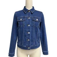 Quality Timeless Dark Indigo Design Classic Fit Denim Shirt Button Down Front Closure for sale