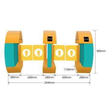 Quality Children Friendly Swing Barrier Gate Turnstile SPCC Material 1100x280x980mm for sale