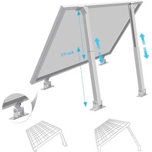Quality 25YRS Service Life Anodized Solar System Brackets for Adjustable Front and Rear for sale
