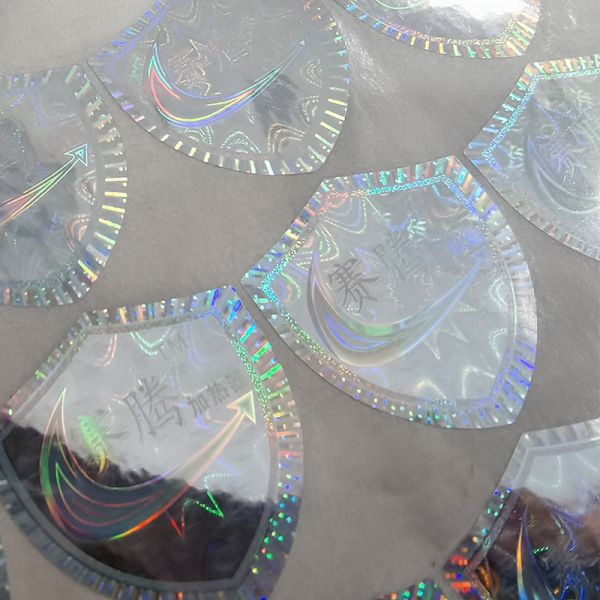 Quality Laser Print QR Code Stickers Custom Polarized Light Glossy Process for sale