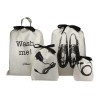 Quality Toiletry Organic Cotton Drawstring Bags Pouch Machine Washable Custom for sale