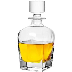Quality 750mL Custom Glass Bottle Healthy Lead-free Material Screw Cap Transparent Leak for sale