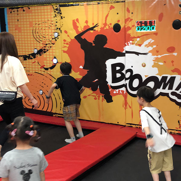 Haiber Wall Play Facility showing colorful climbing holds and interactive elements