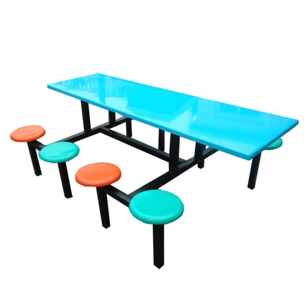 Quality 8 Person Round Stool One Piece Snack Bar Restaurant Dining Table for sale