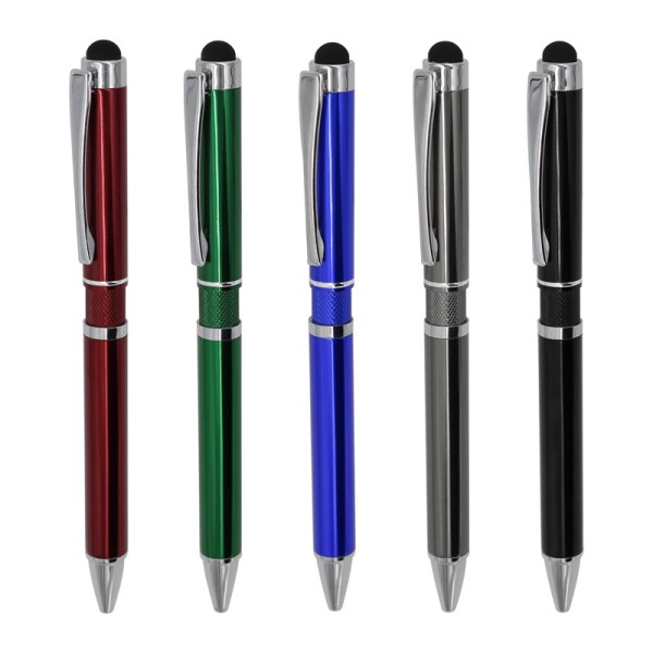 Quality Business Office 2 in 1 Touch Screen Ballpoint Pen Stylus Pen With Laser Engraving Logo for sale