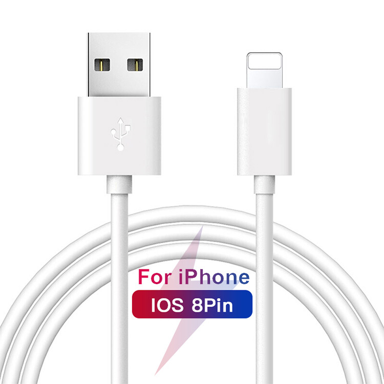 Quality TPE PVC 3ft 6ft IPhone Charger Cable 2.4A For Apple IPhone for sale