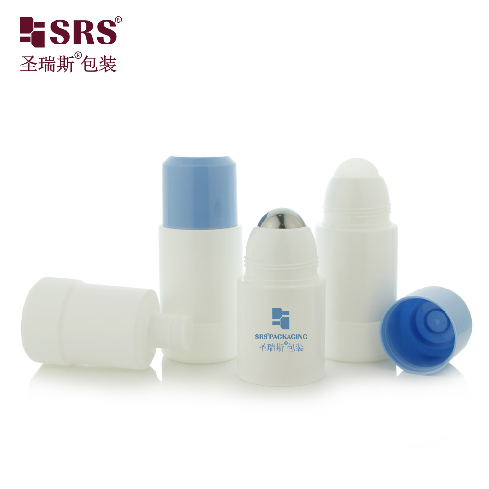 Quality RPPE 50ml 75ml Lightweight Plastic Roller Bottles Refillable Style for Deodorant for sale