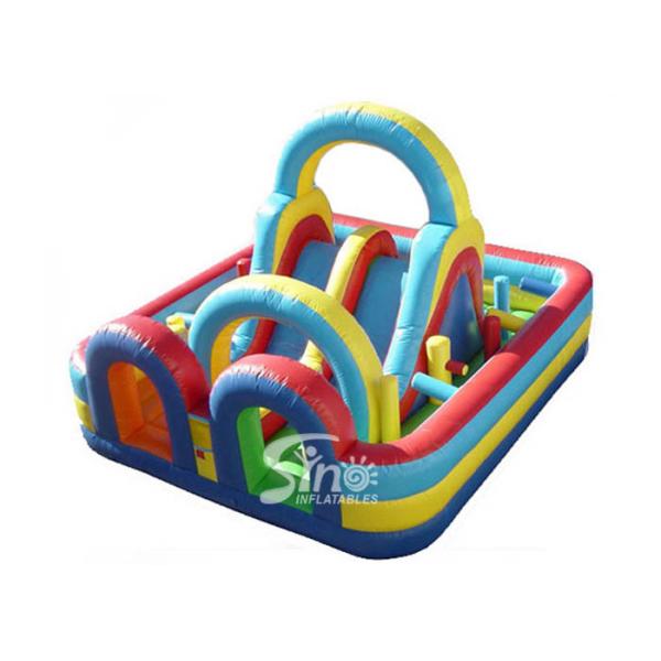Quality Great Fun Giant Outdoor Colorful Kids Inflatable Interactive Game For Amusement for sale