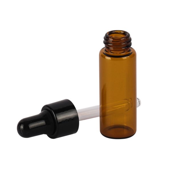 Quality Amber Small Glass Dropper Bottles Customizable Sample Dropper Bottle 1ml 2ml 3ml for sale