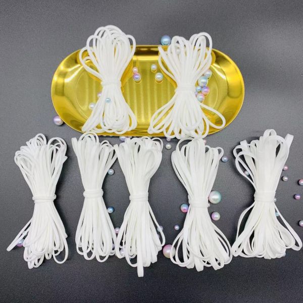 Quality Surgical Mask Elastic Ear Loops For Face Mask White Ear Loop Elastic Band 3mm for sale