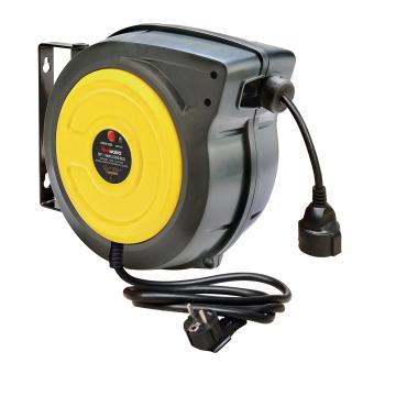 Impact Resistant Polypropylene 15m / 20m Electric Cable Reel Black / Yellow