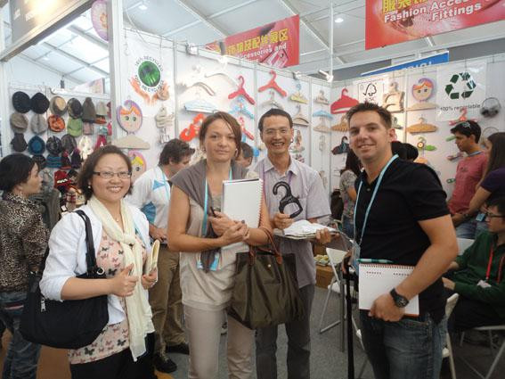 Company representatives at trade show