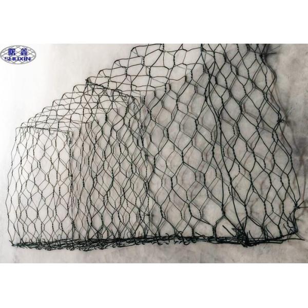 Quality Custom Hexagonal Gabion Wall Cages / Wire Mesh Rock Retaining Wall for sale