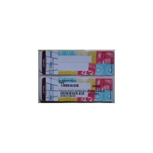 Microsoft Windows 7 Pro COA Sticker , Global Area Windows Product Key ...
