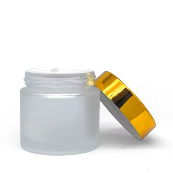 Quality Leak Proof Skin Care Jar 5ml 10ml 15ml 30ml Frosted Glass Jar for sale